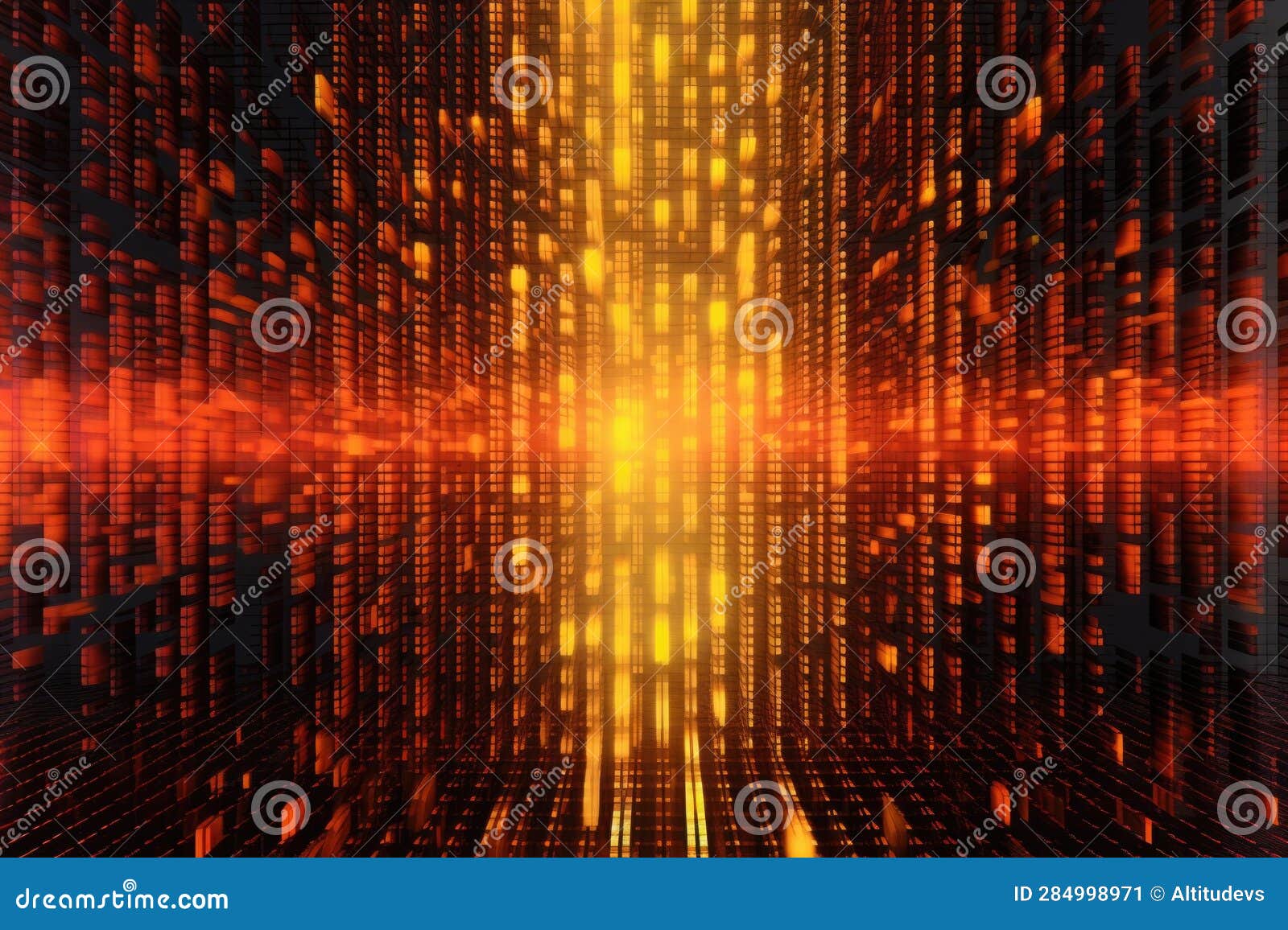 Abstract Representation of Binary Code As Light Stock Illustration ...