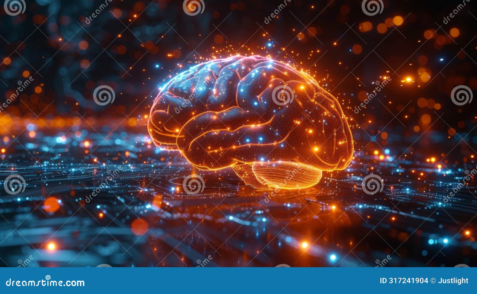 An Abstract Representation of a Brain with Each Section Representing a ...