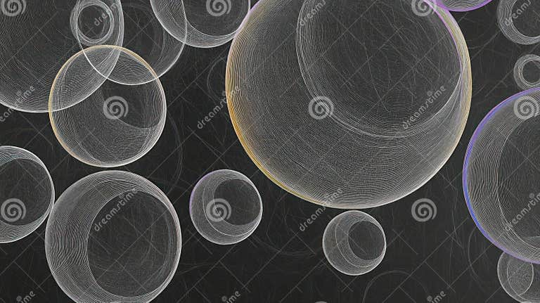 Abstract Representation of Bubbles with a Dark Background, Showcasing ...