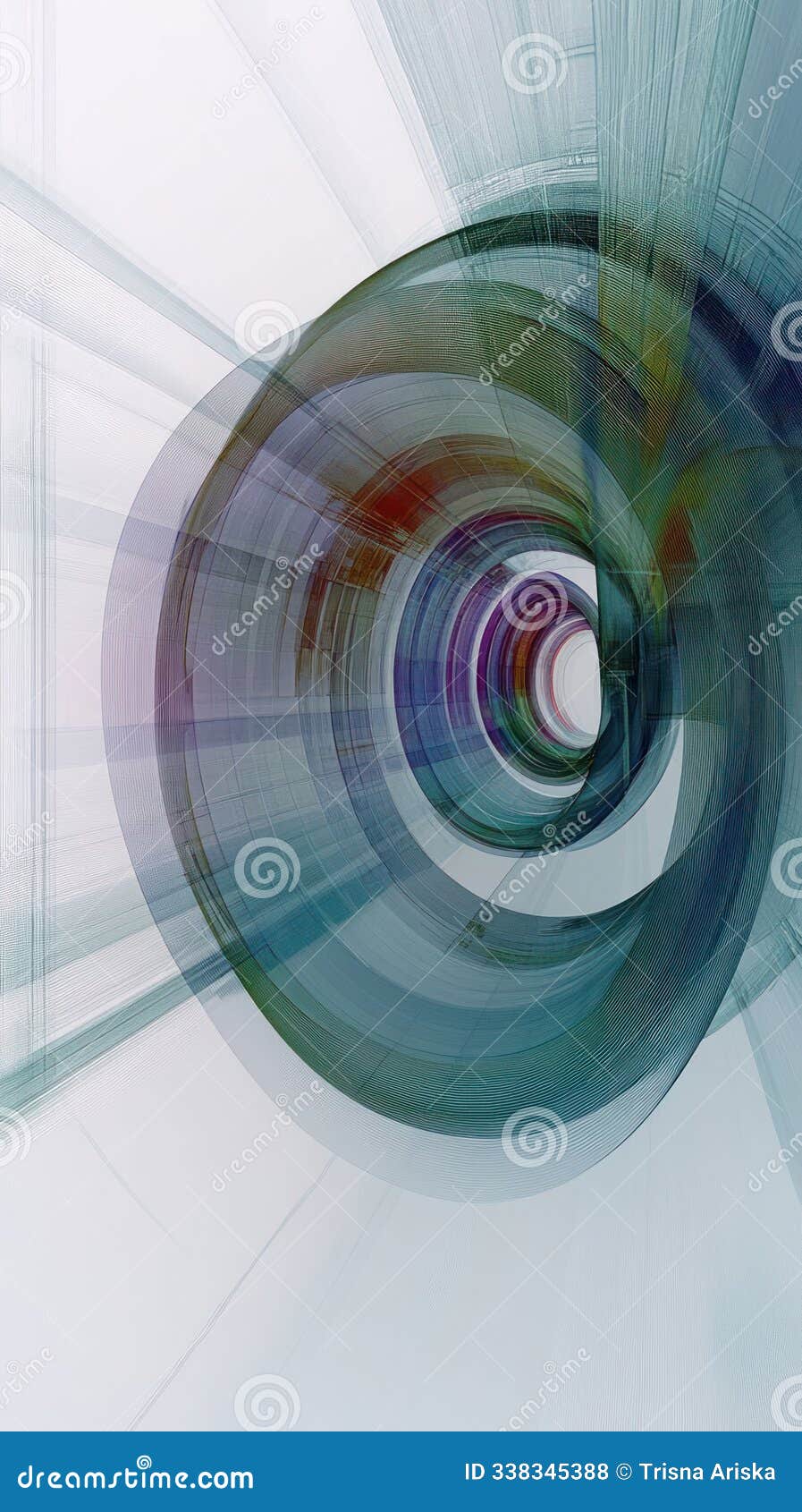 Abstract Representation of Circular Forms with a Blend of Colors and ...
