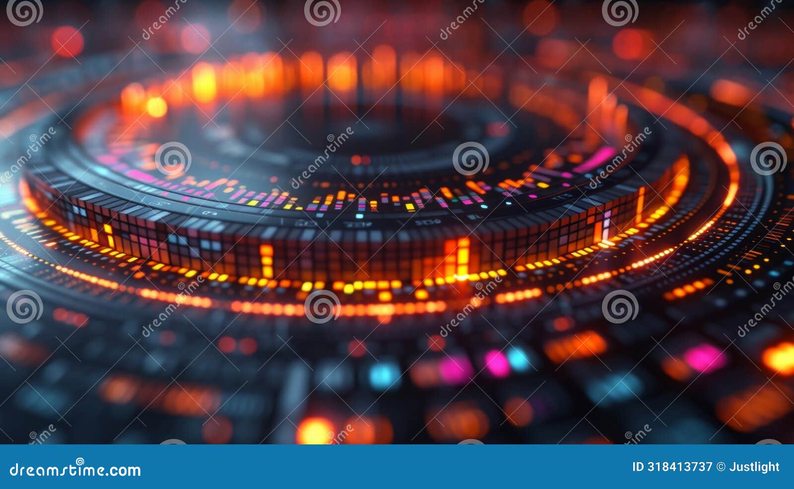 An Abstract Representation of a Circular Progress Bar Chart with ...