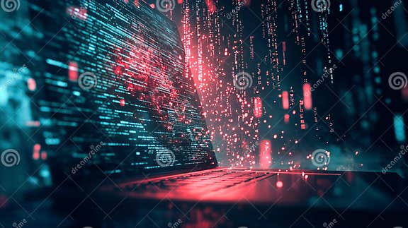 Abstract Representation of Coding and Software Development Featuring ...