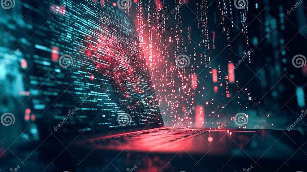 Abstract Representation of Coding and Software Development Featuring ...