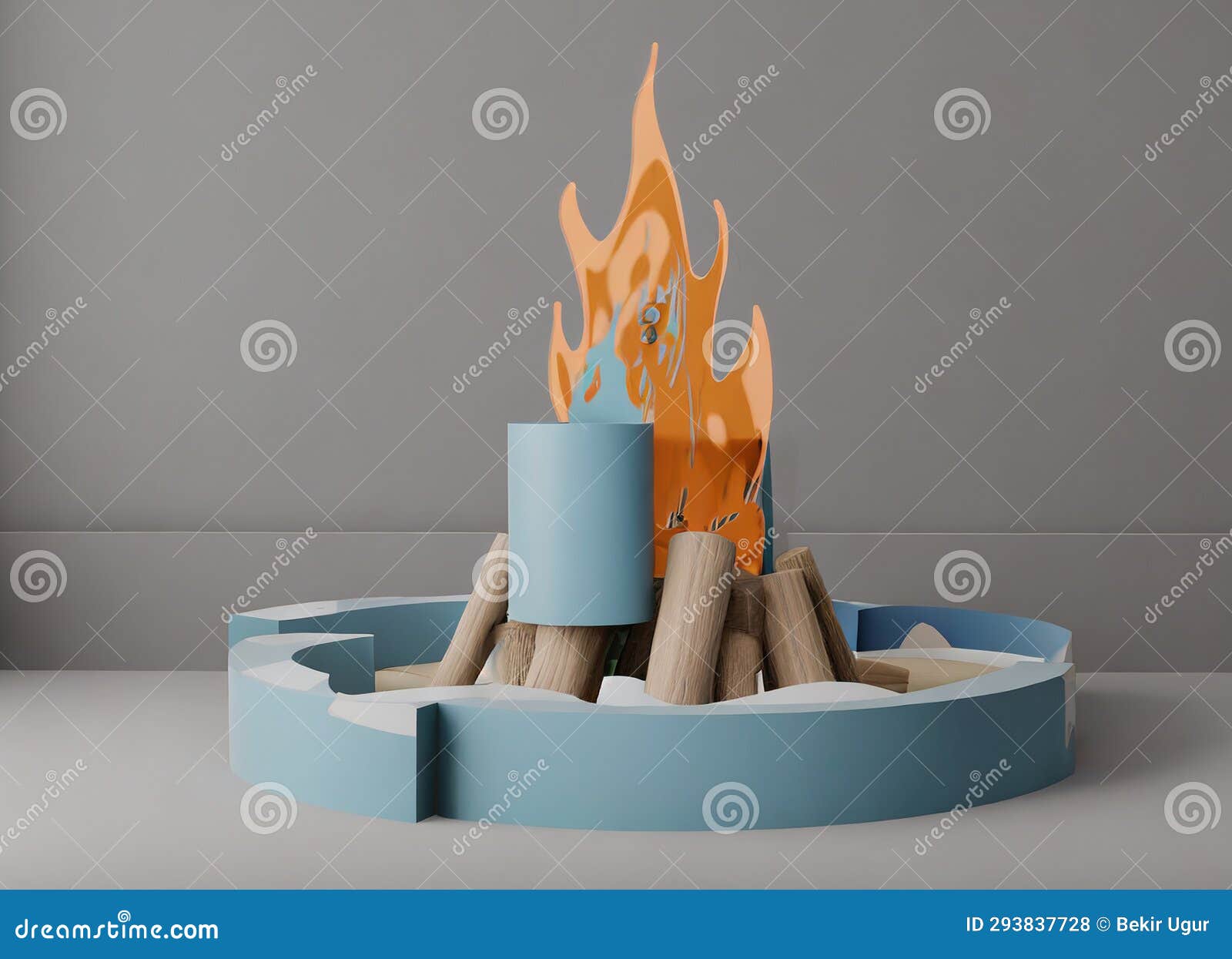 Abstract Representation of the Concept of Camp Fire Using Dynamic ...