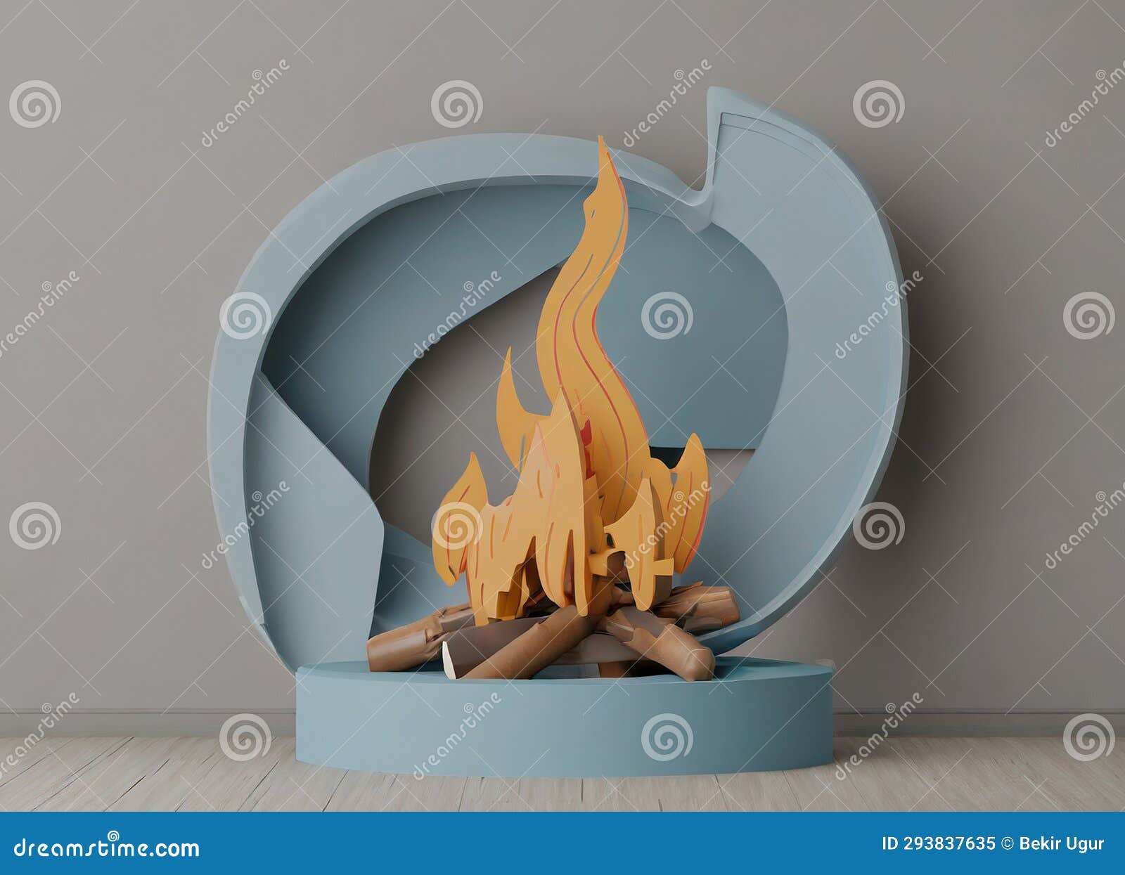 Abstract Representation of the Concept of Camp Fire Using Dynamic ...