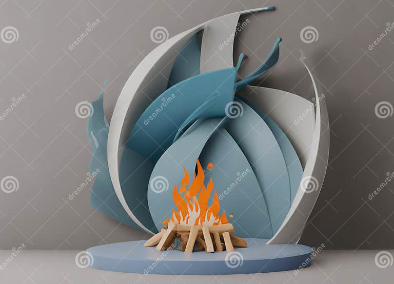 Abstract Representation of the Concept of Camp Fire Using Dynamic ...