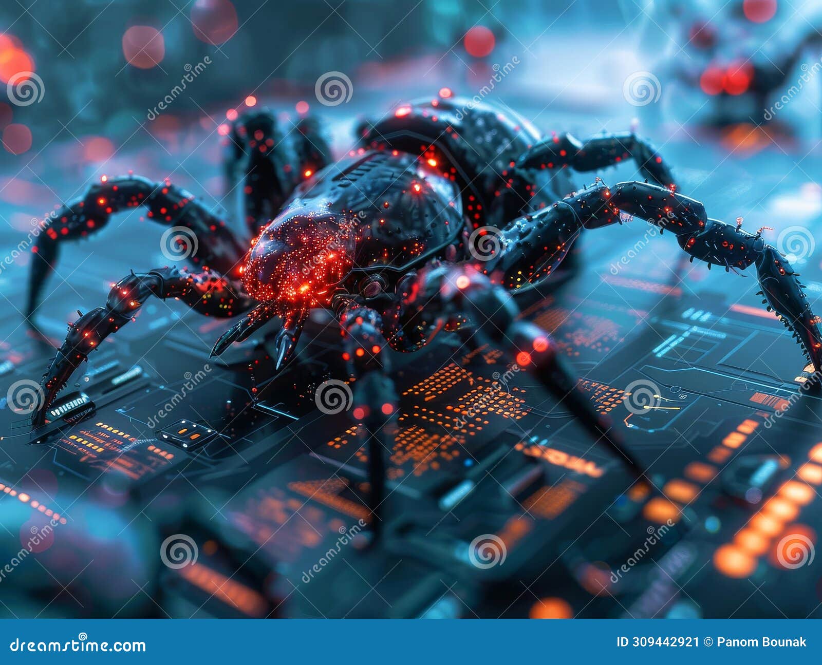 Abstract Representation Cyber Attach of Virus in a Digital ...