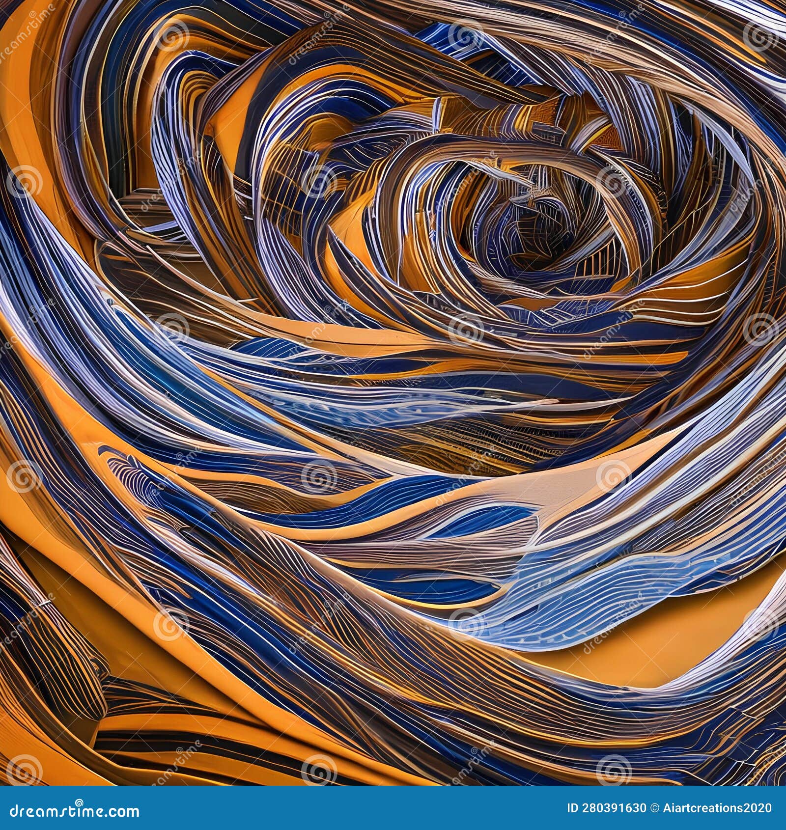 An Abstract Representation of the Cycle of Life, with Organic Forms and Swirling Patterns in ...