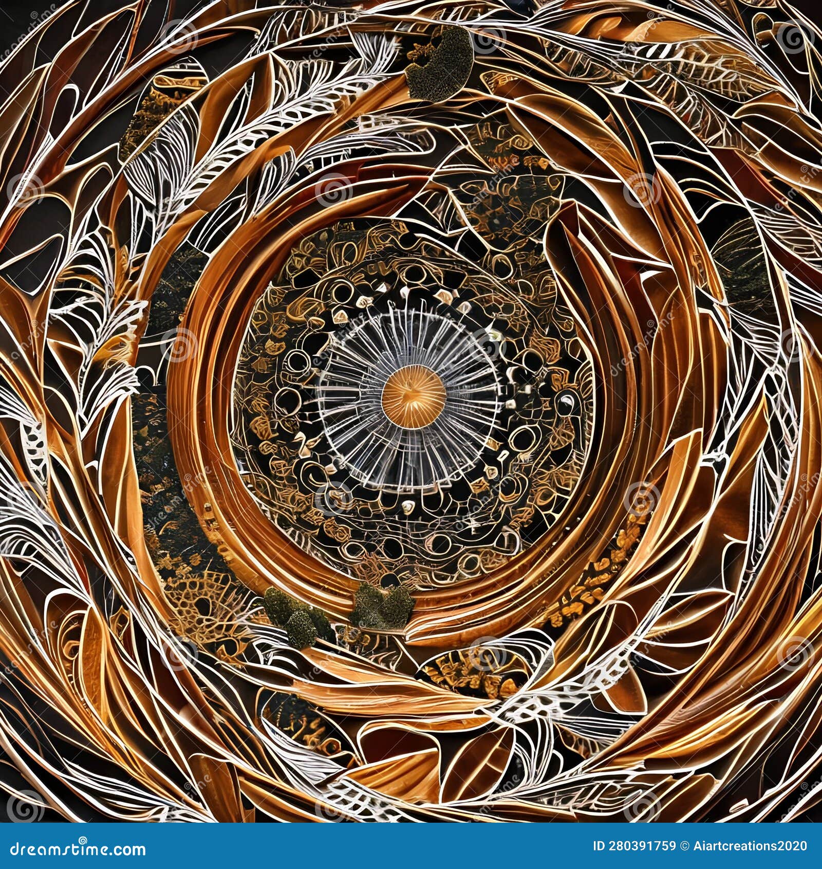 An Abstract Representation of the Cycle of Life, with Organic Forms and ...