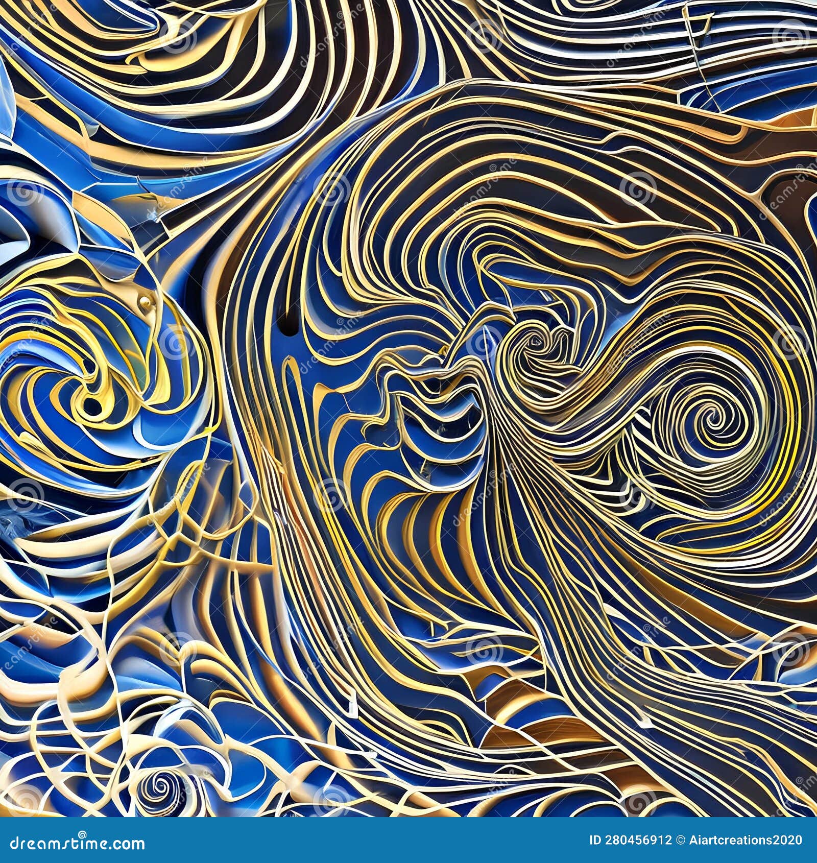 An Abstract Representation of the Cycles of Nature, with Swirling ...