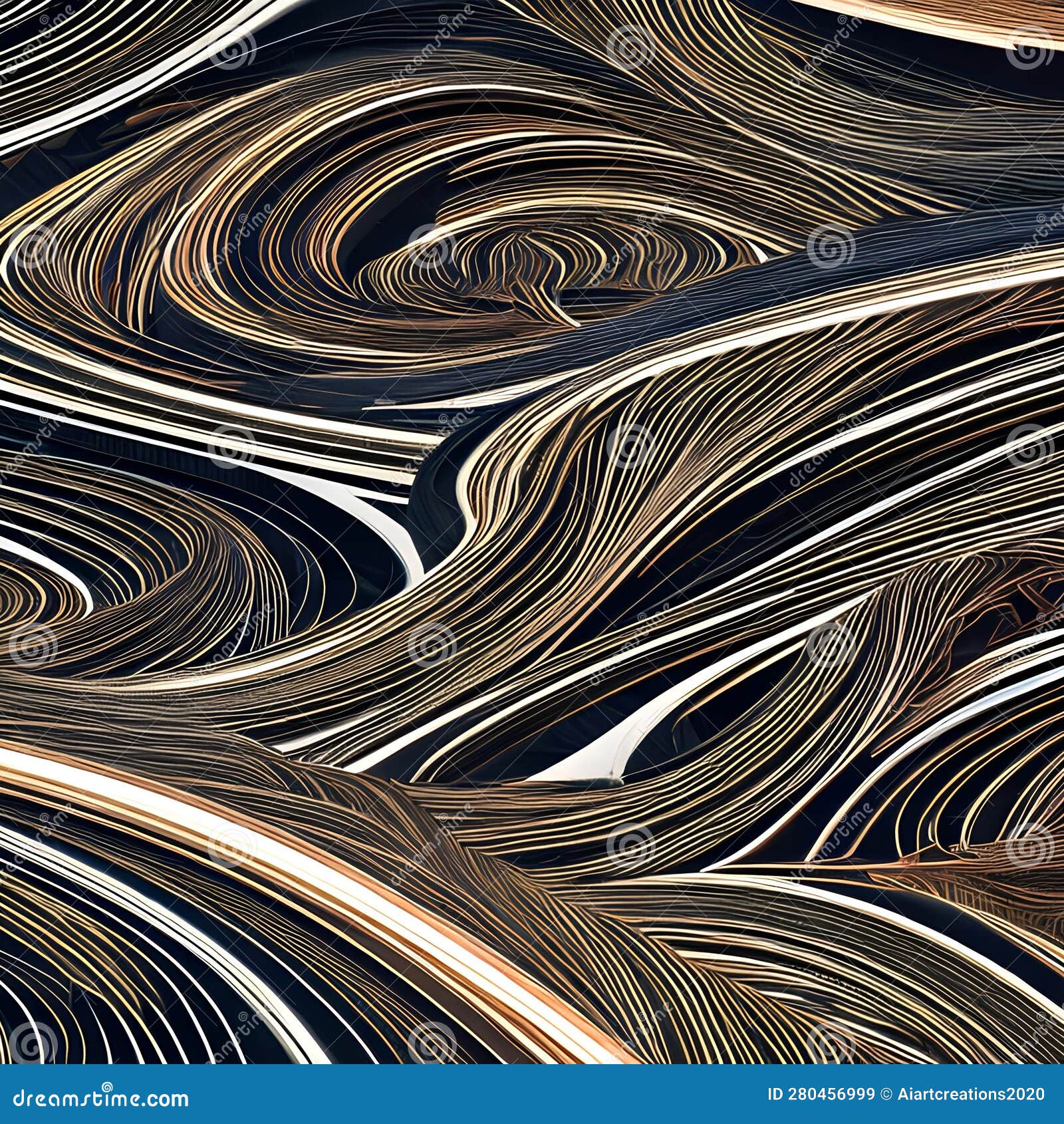 An Abstract Representation of the Cycles of Nature, with Swirling ...