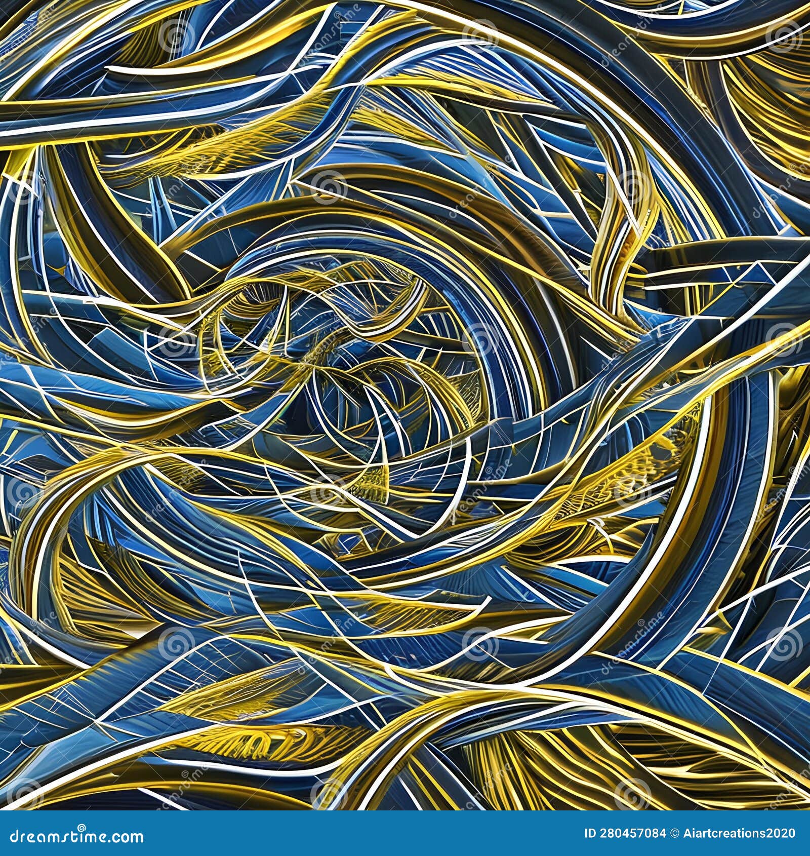 An Abstract Representation of the Cycles of Nature, with Swirling ...