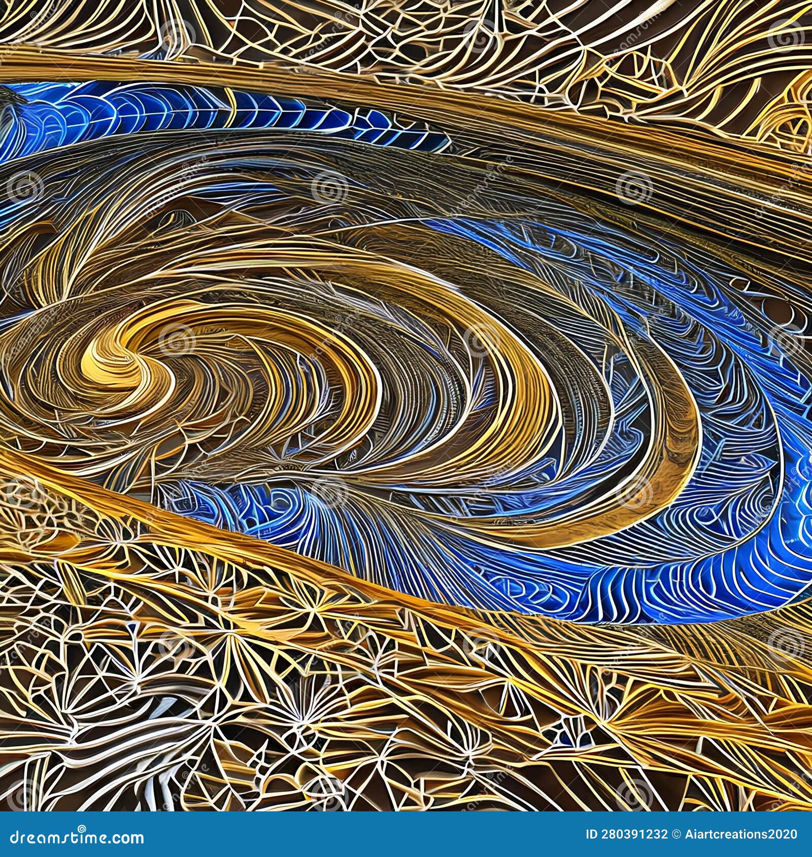An Abstract Representation of the Cycles of Nature, with Swirling ...