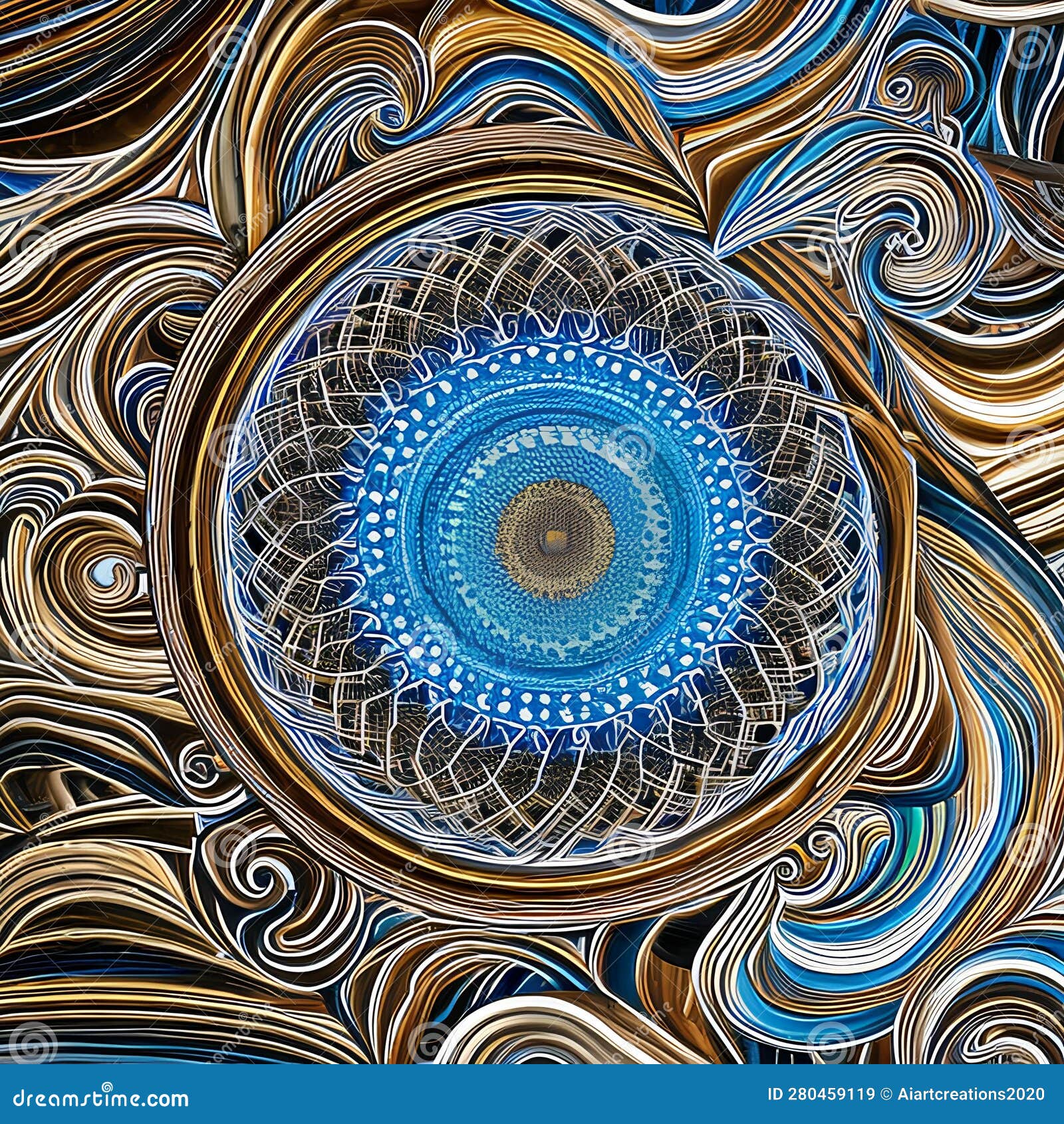 An Abstract Representation of the Cycles of Nature, with Swirling ...