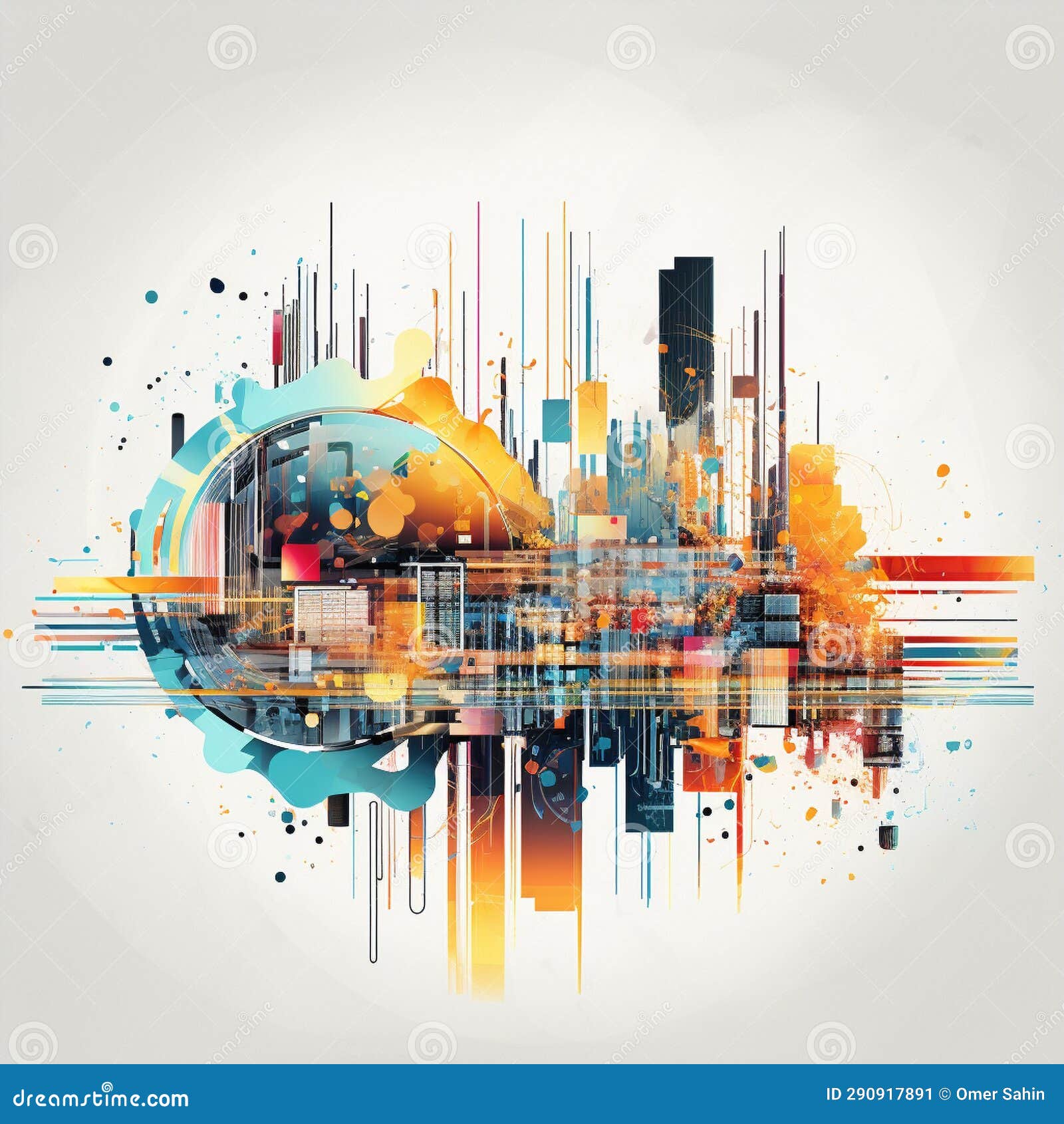 Abstract Representation of Digital Evolution Stock Image - Image of ...