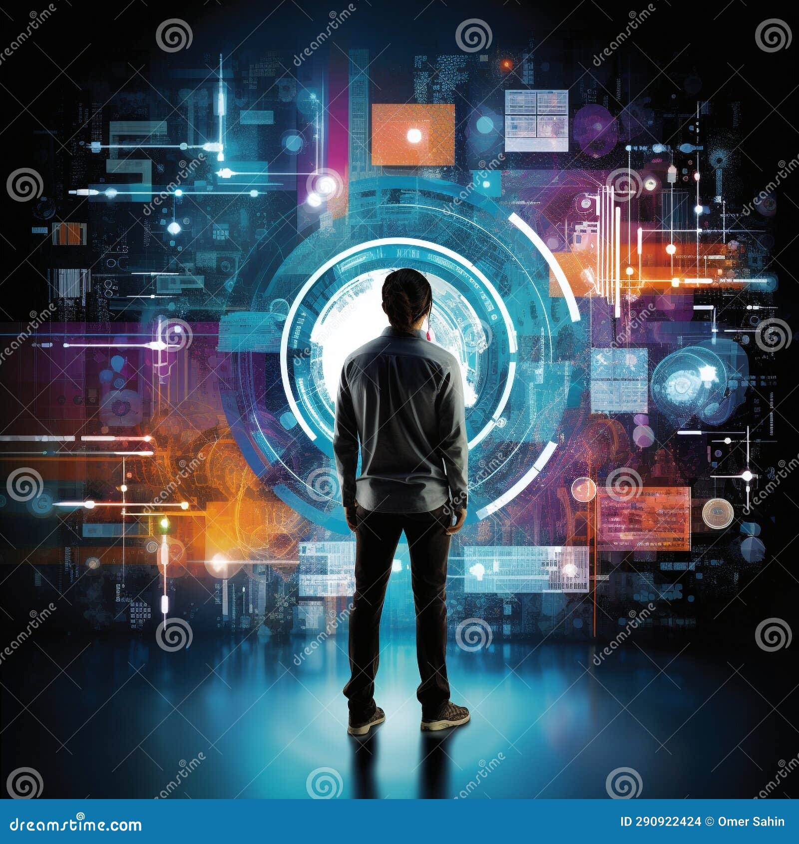 Abstract Representation of Digital Evolution Stock Photo - Image of ...