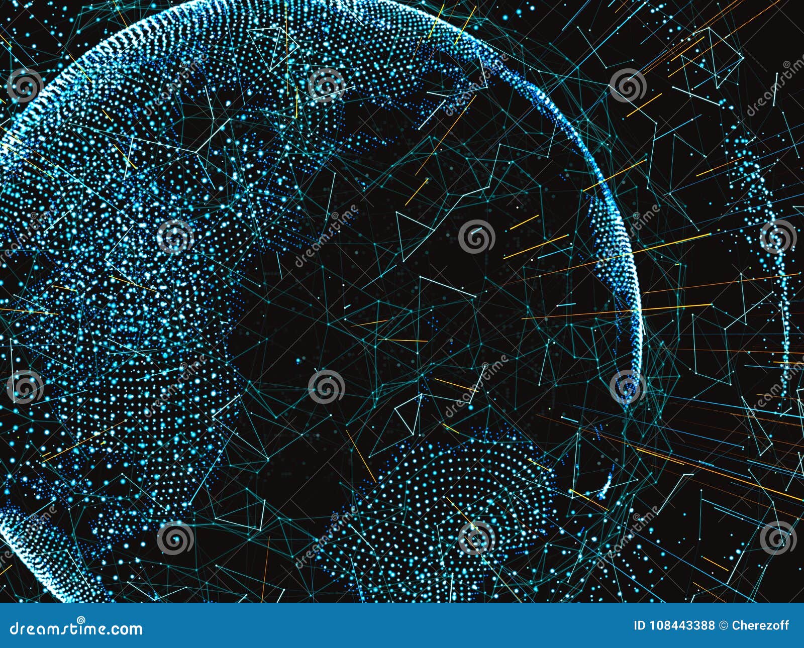 Abstract Representation of the Digital World Stock Illustration ...