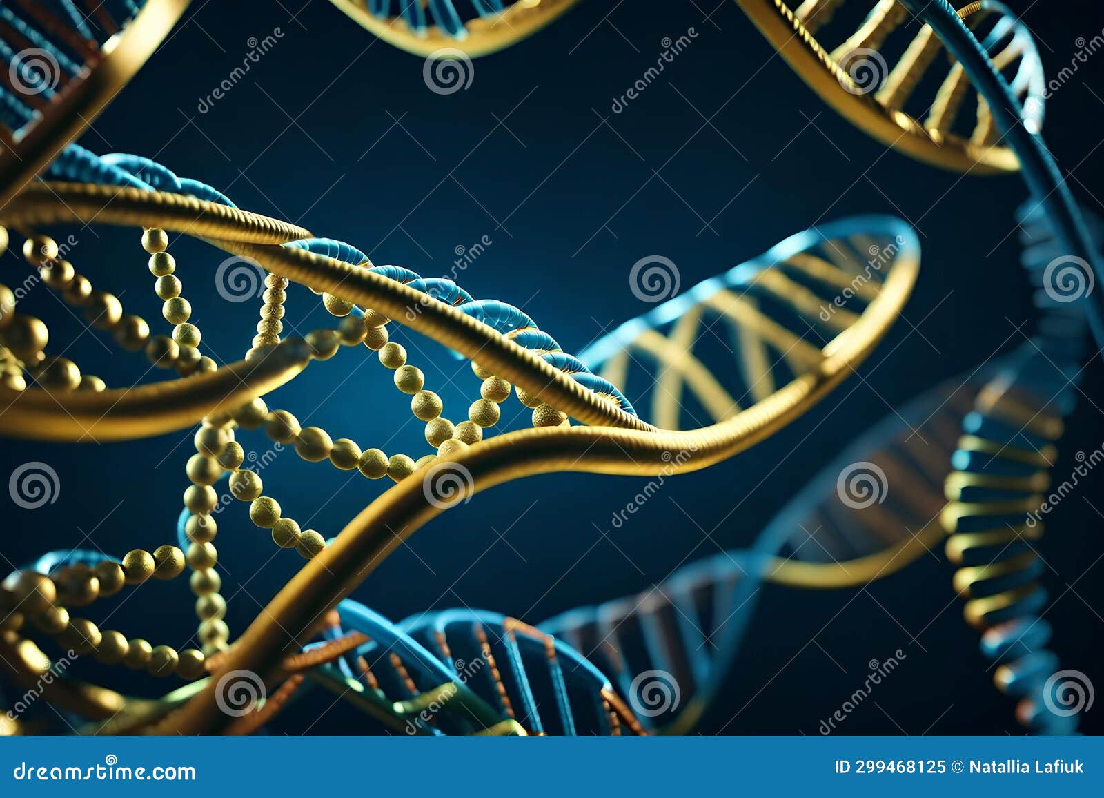 Abstract Representation of Dna Spiral Structure Stock Illustration ...