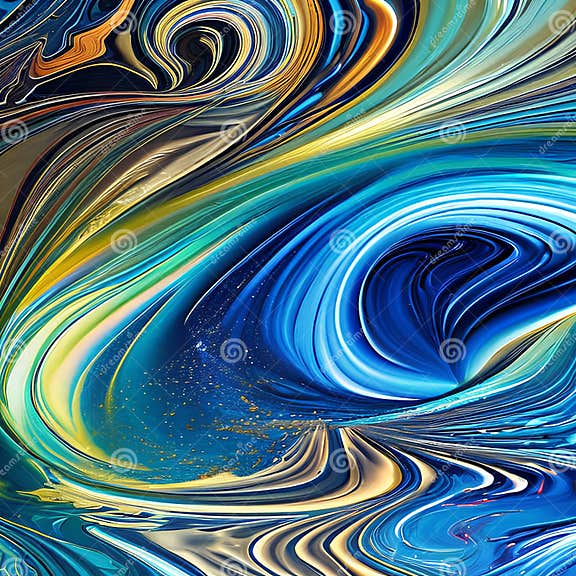 An Abstract Representation of the Elements of Nature, with Swirling ...
