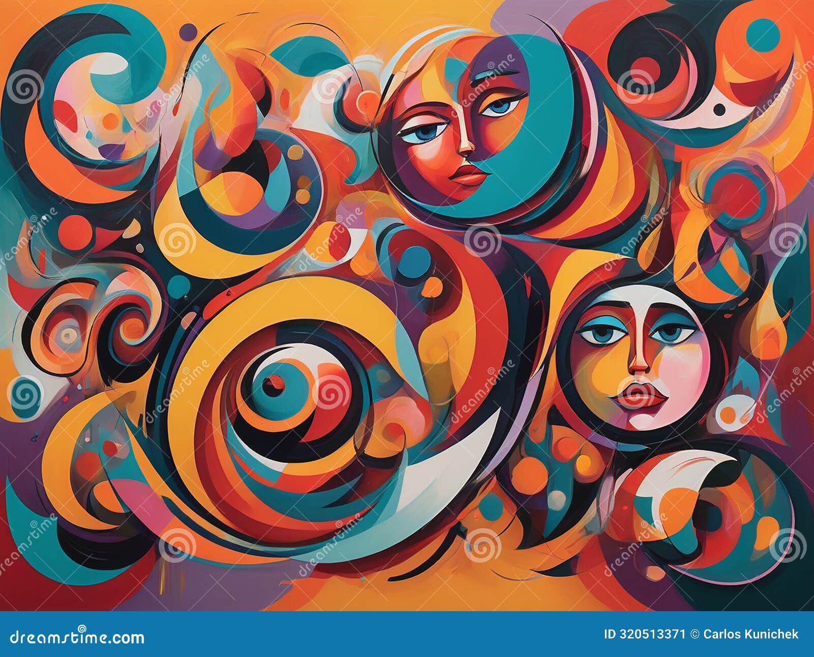 An Abstract Representation of Emotions, Using Bold Colors and Dynamic ...