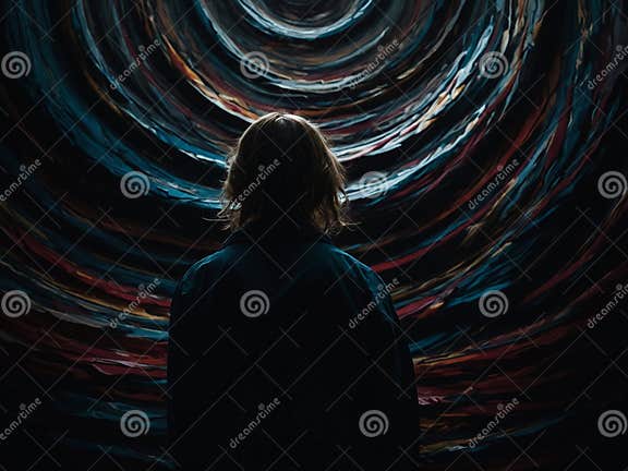 Abstract Representation of the Feeling of Depression and Anxiety of a ...