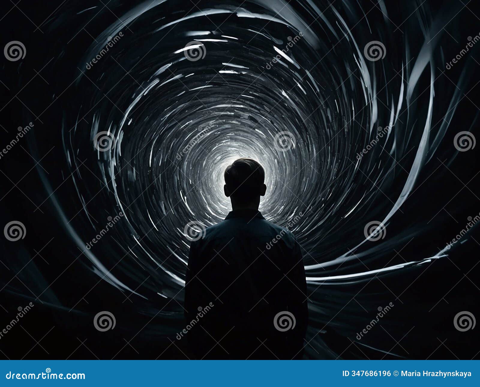 Abstract Representation of the Feeling of Depression and Anxiety of a ...