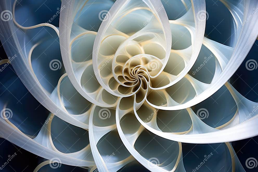 Abstract Representation Of Fibonacci Sequence In Flower Stock Image