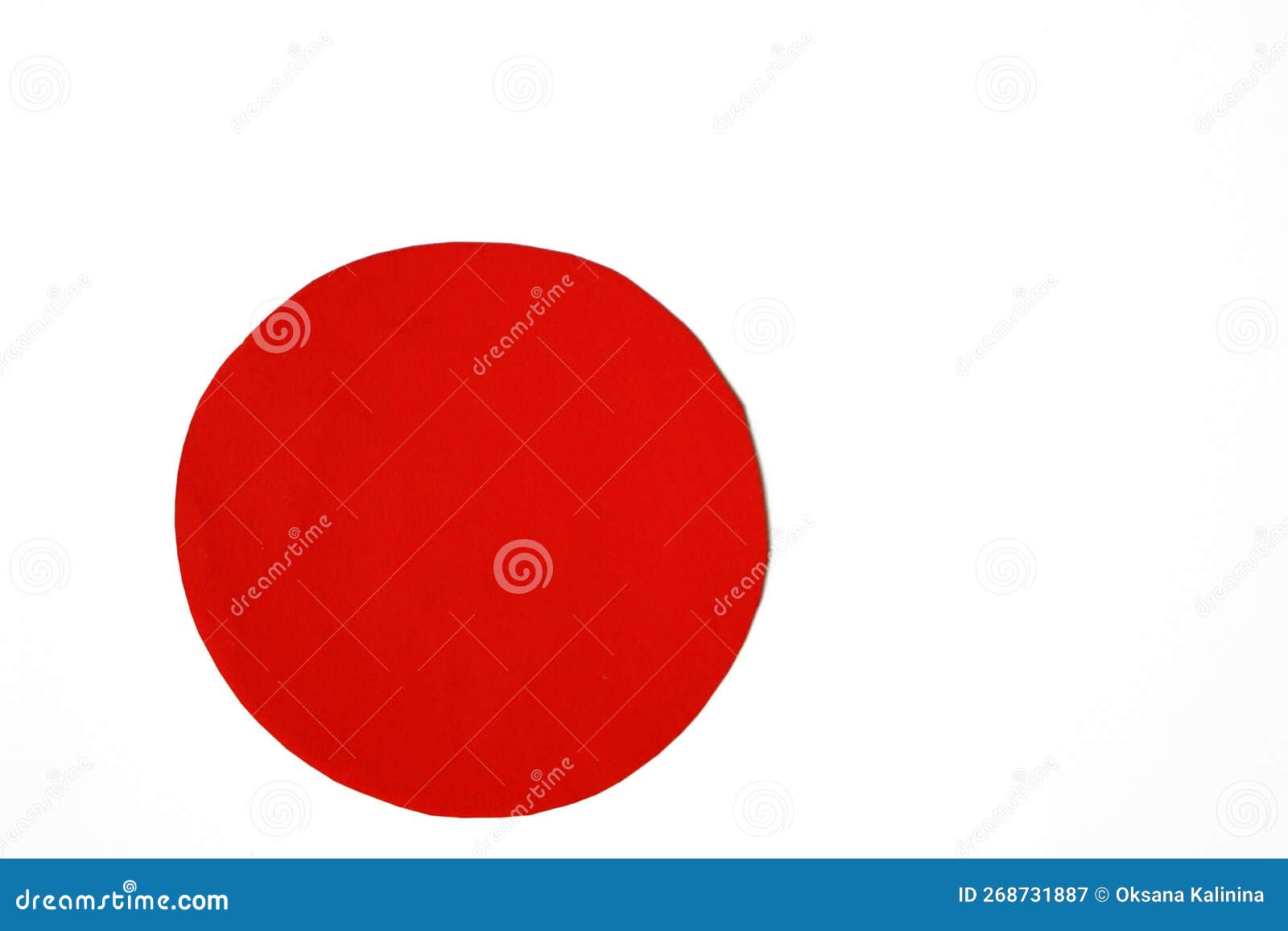 An Abstract Representation of the Flag of Japan. a Red Circle on a ...