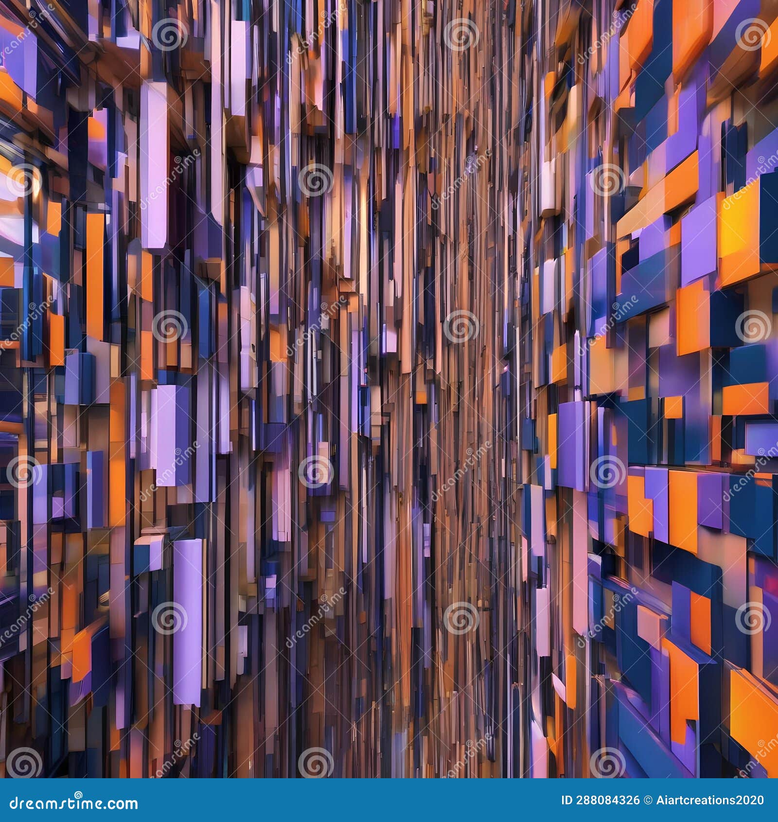 Abstract Representation of a Glitch in Reality, with Distorted Shapes ...