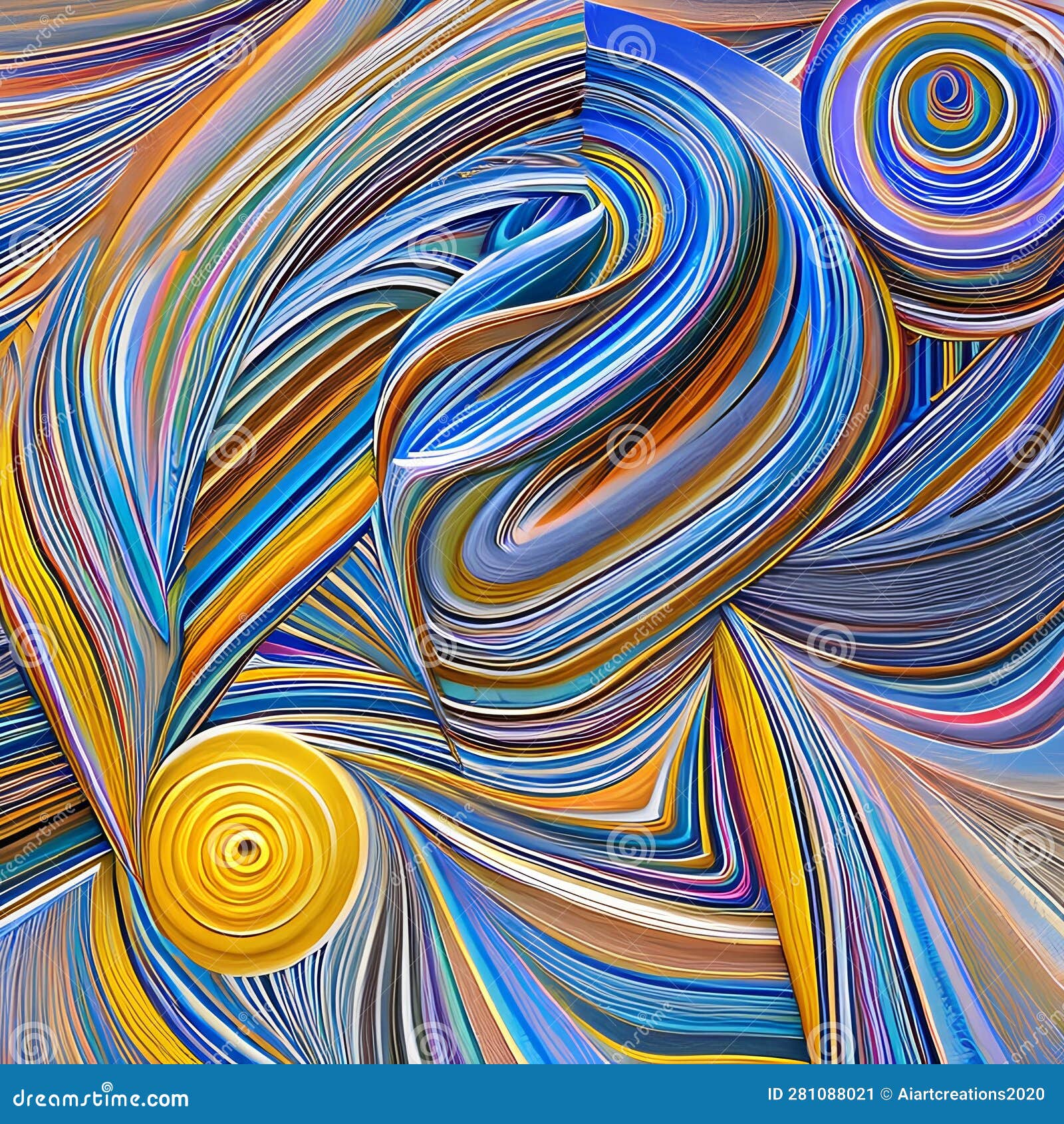 An Abstract Representation of Harmony and Balance, with Interlocking ...