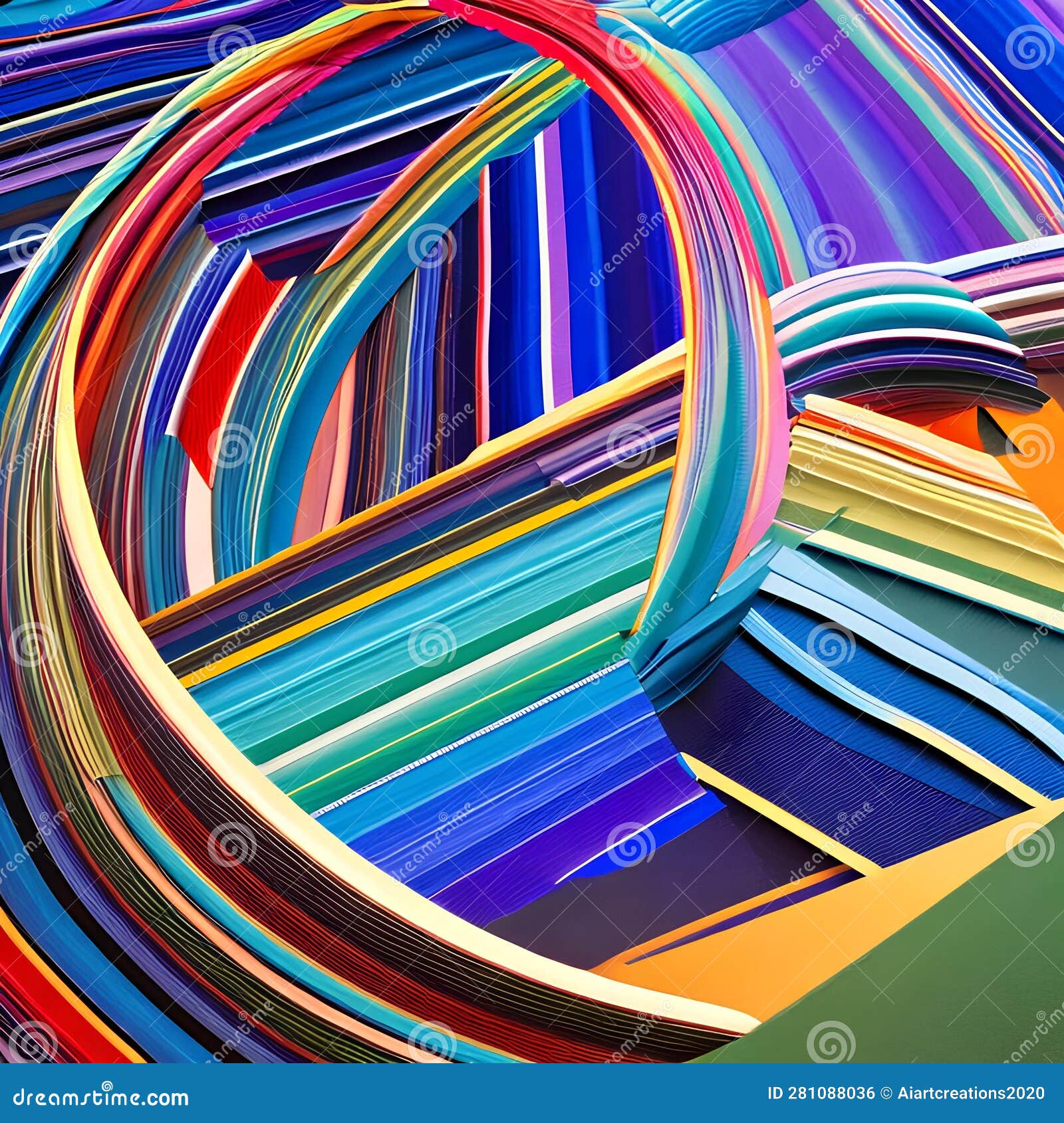 An Abstract Representation of Harmony and Balance, with Interlocking ...