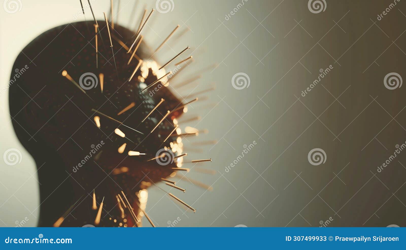 An Abstract Representation of a Head Bursting with Rods, Symbolizing a ...