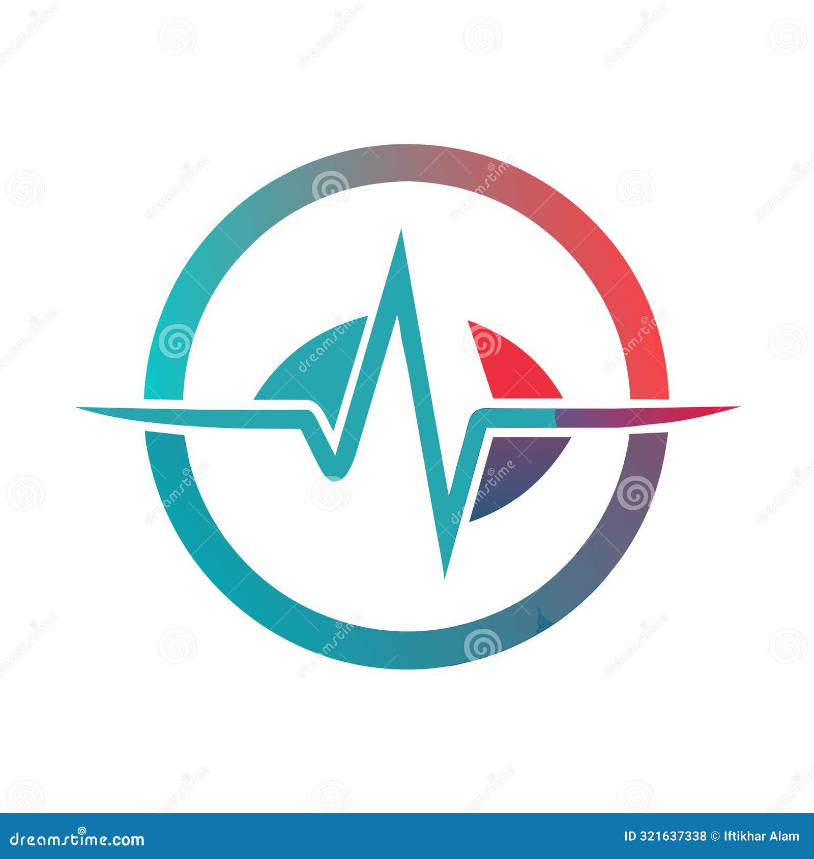 An Abstract Representation of a Heartbeat Inside a Circle with a ... An Abstract Representation of a Heartbeat Inside a Circle with a ...