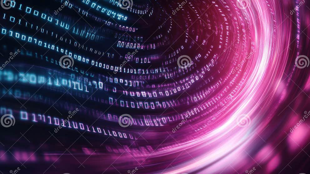Abstract Representation of High-Speed Data Transmission Binary Code ...