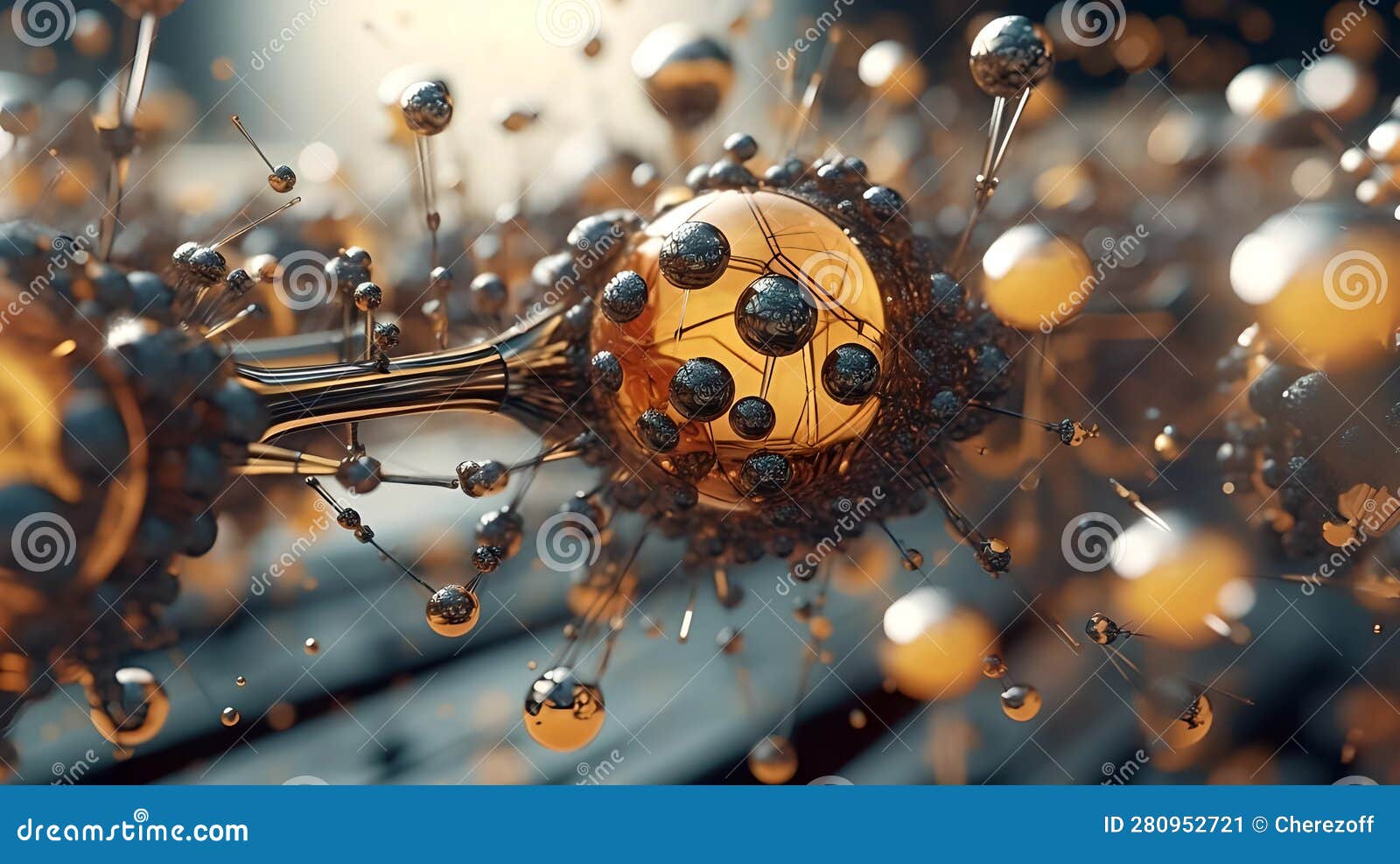 Abstract Neural Network, Beautiful Render Stock Illustration ...