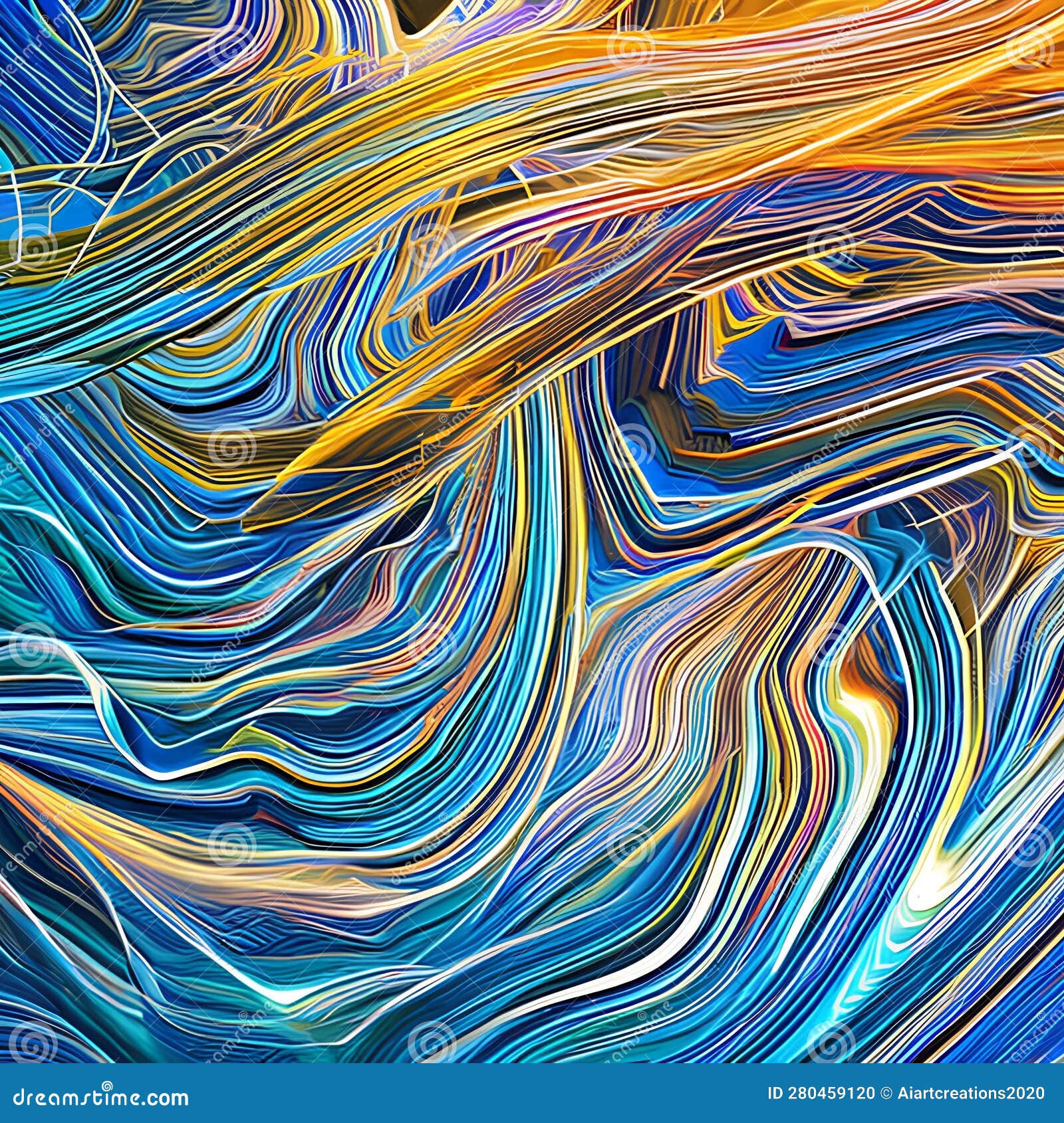 An Abstract Representation of the Human Mind, with Swirling Thoughts ...