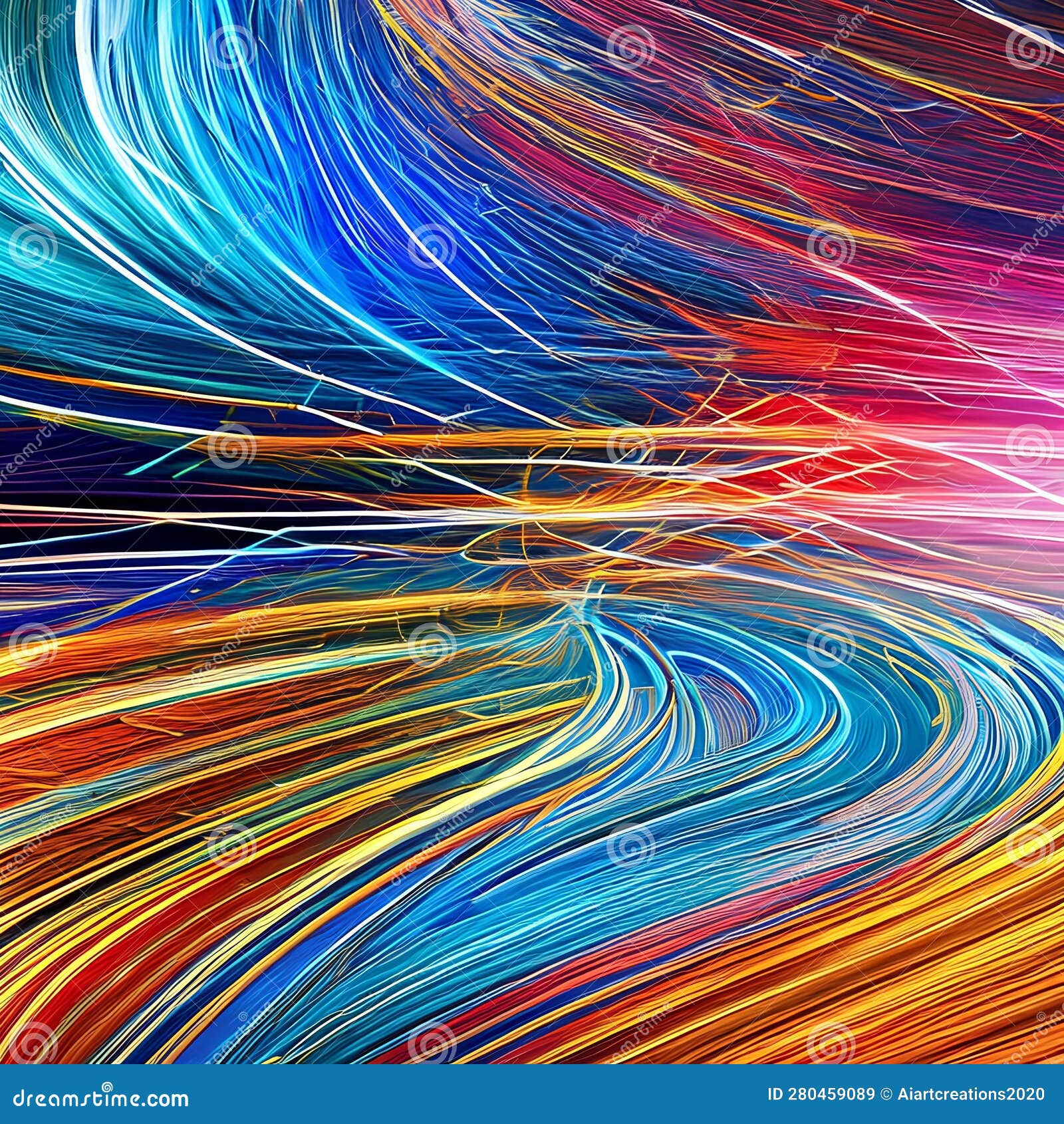 An Abstract Representation of the Human Mind, with Swirling Thoughts ...