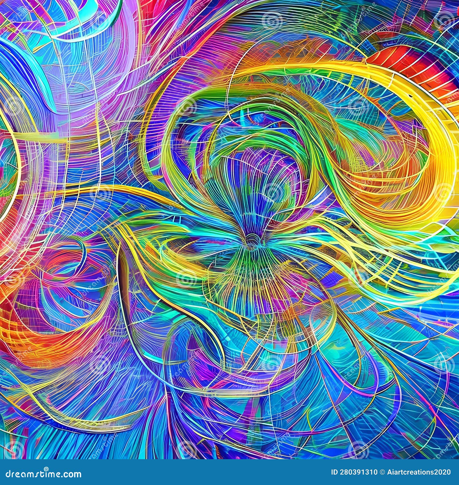 An Abstract Representation of the Human Mind, with Swirling Thoughts ...