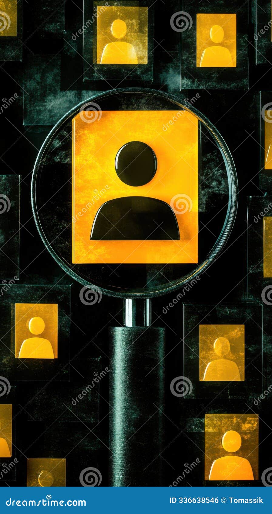 Abstract Representation of Identity Examination Using Magnifying Glass ...