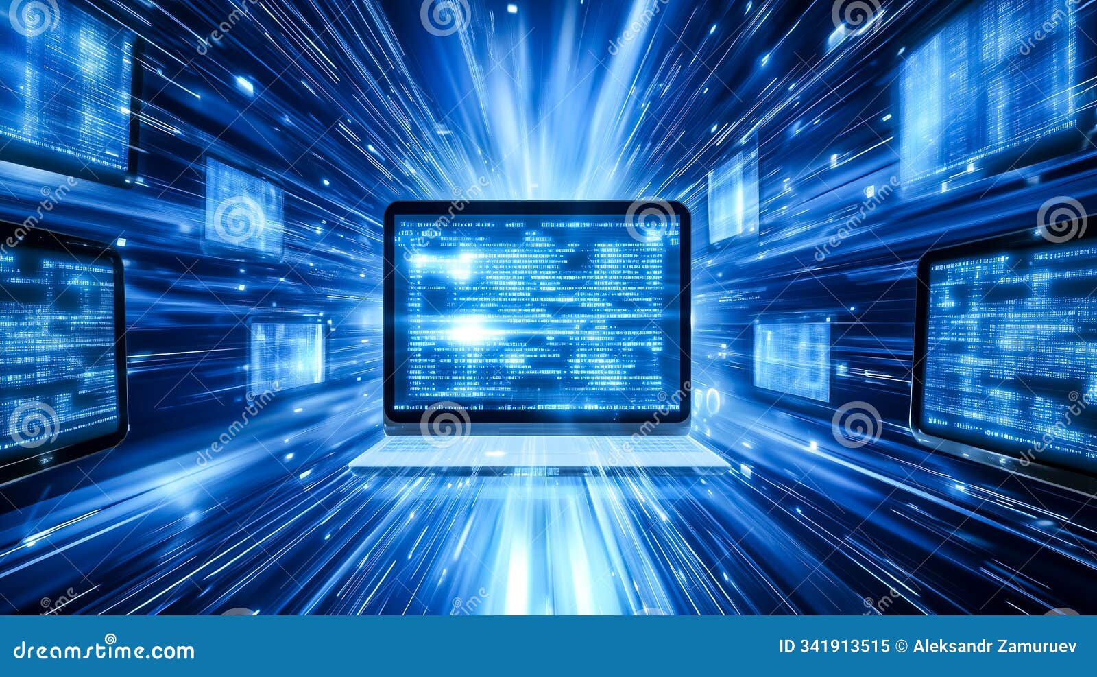 This Abstract Representation Illustrates Dynamic Data Exchange among ...