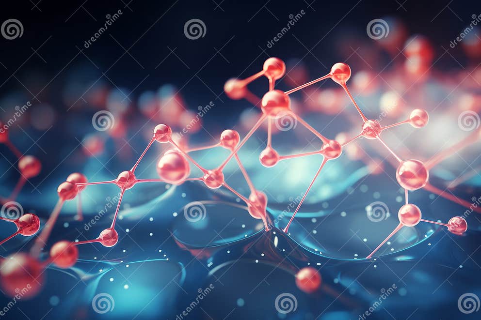 Abstract Representation of Interconnected Data Nodes, Digital Matrix, Binary Code Transmission ...