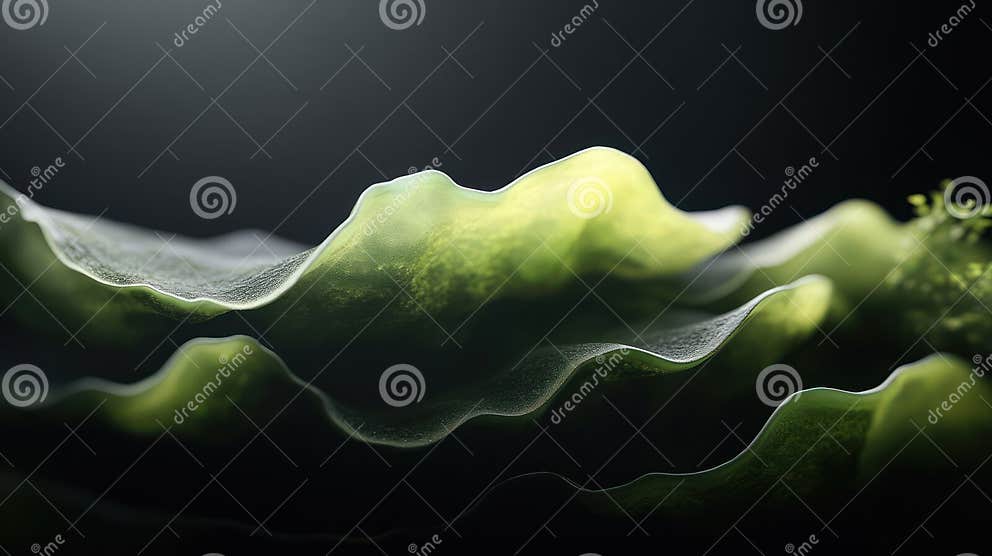 Abstract Representation of Layered Green Textures Resembling Natural ...