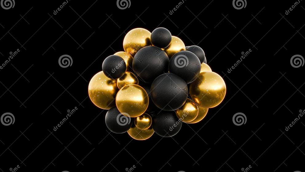 An Abstract Representation of Molecular Structure Featuring Gold and ...