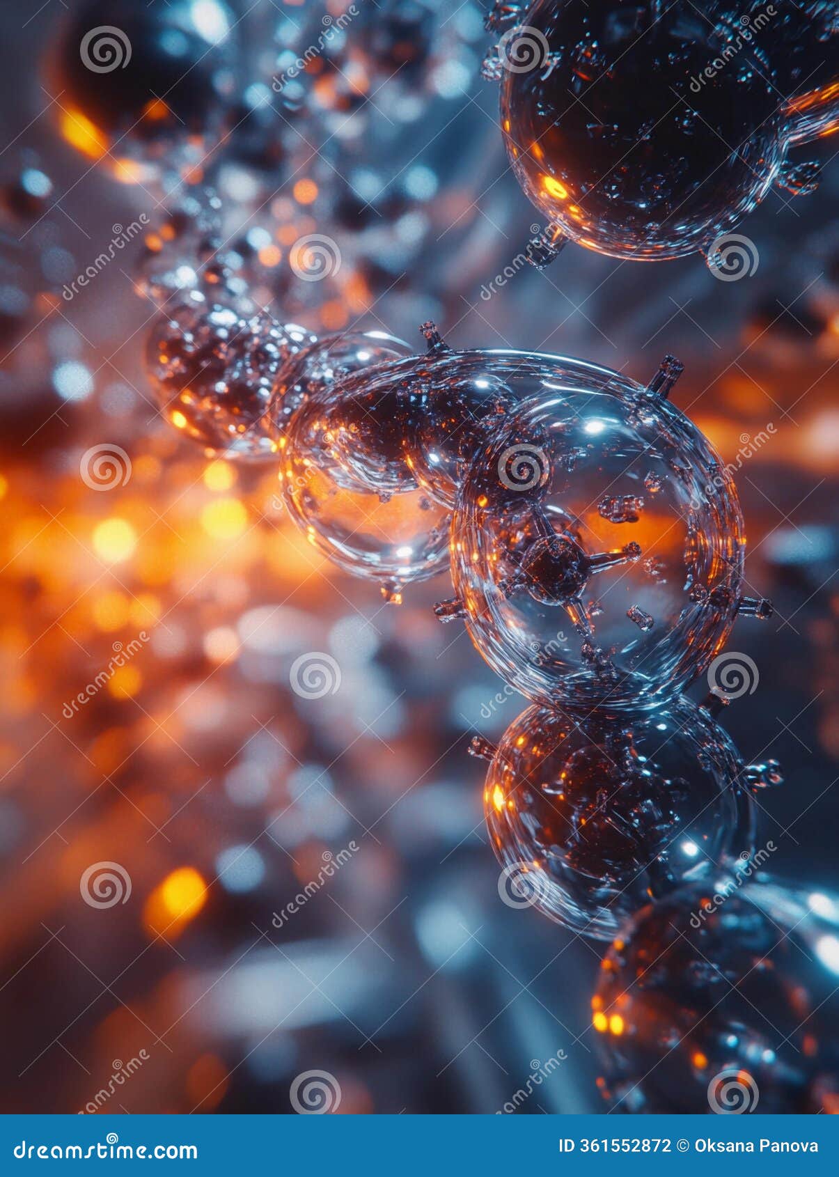 Abstract Representation of Molecular Structures with Glowing Elements ...