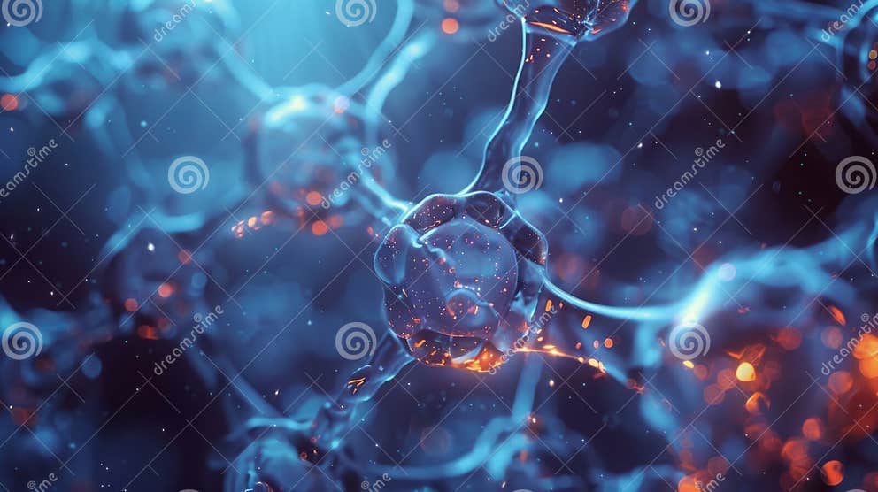 Abstract Representation of Molecules in 3D with a Focus on One Molecule ...