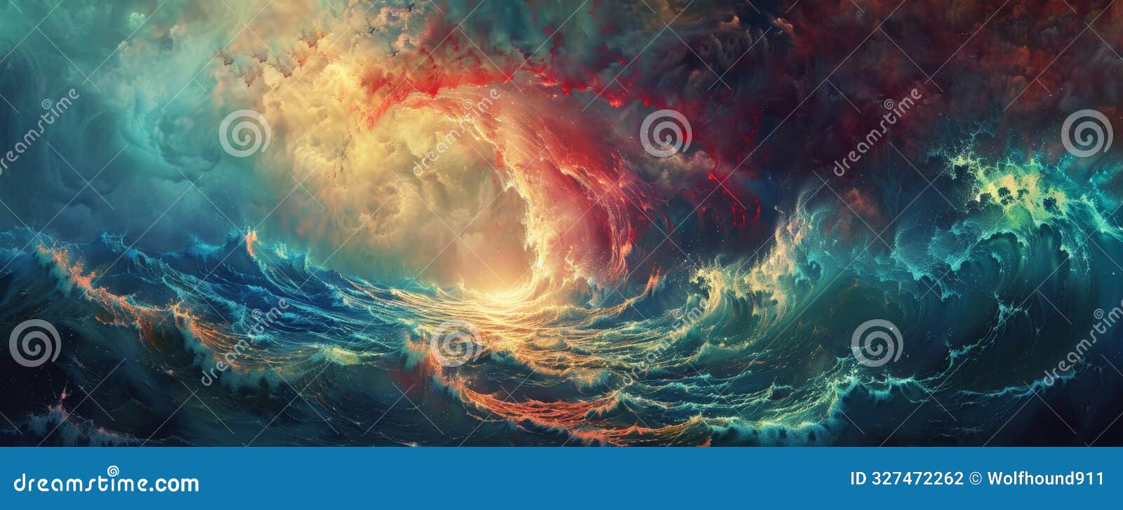 An Abstract Representation of Moses Parting the Red Sea, with Dramatic ...