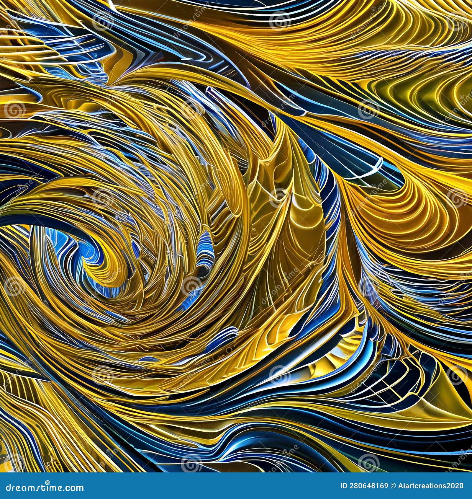 An Abstract Representation of Nature S Cycles, with Swirling Patterns ...