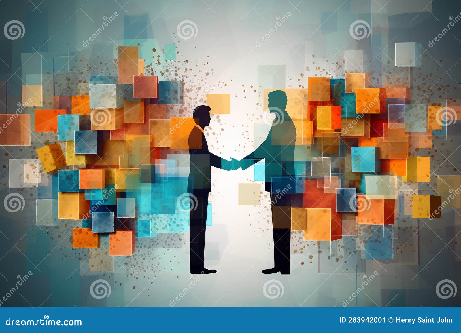 An Abstract Representation of Negotiation Dynamics Stock Illustration ...