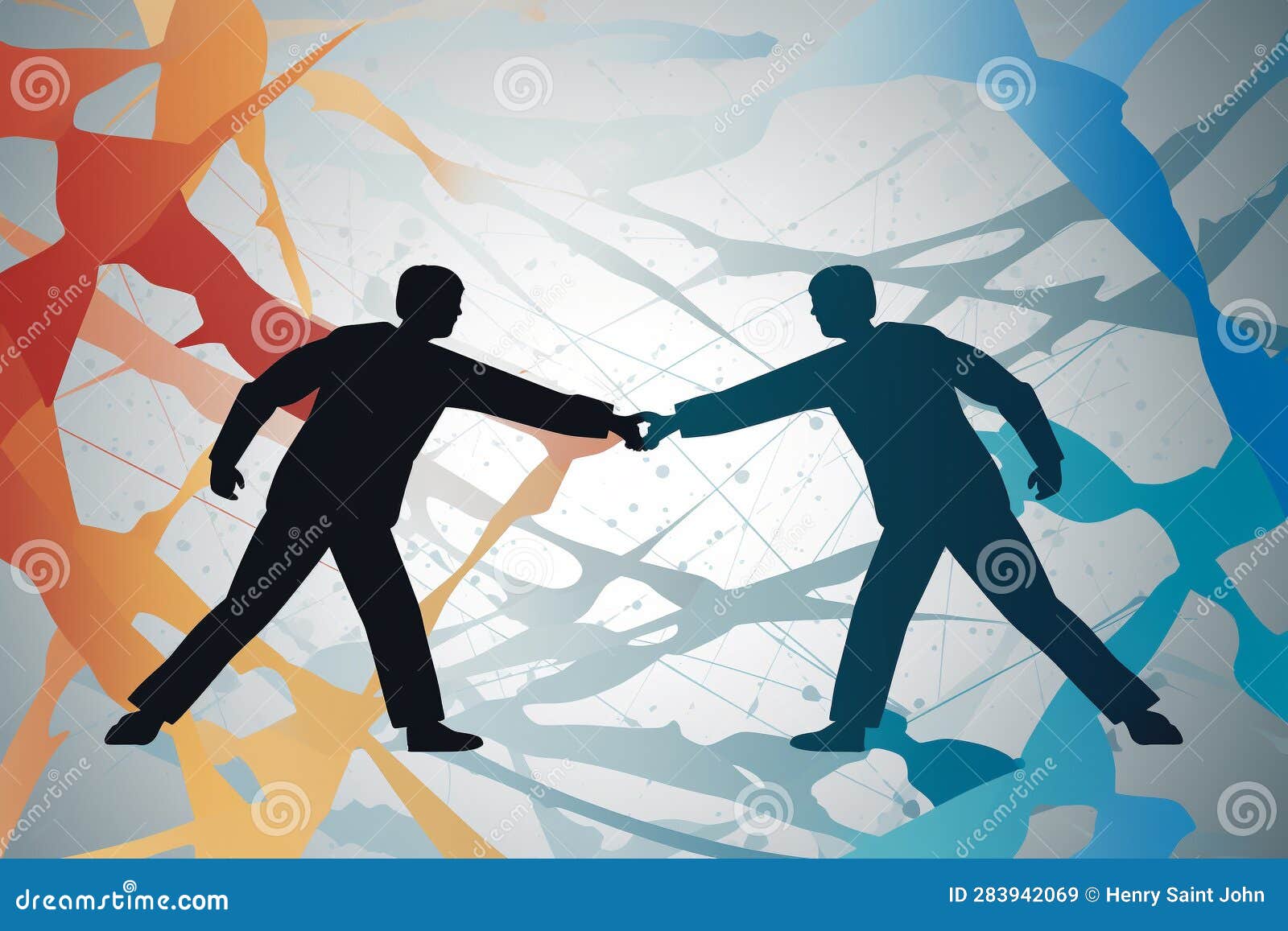 An Abstract Representation of Negotiation Dynamics Stock Illustration ...