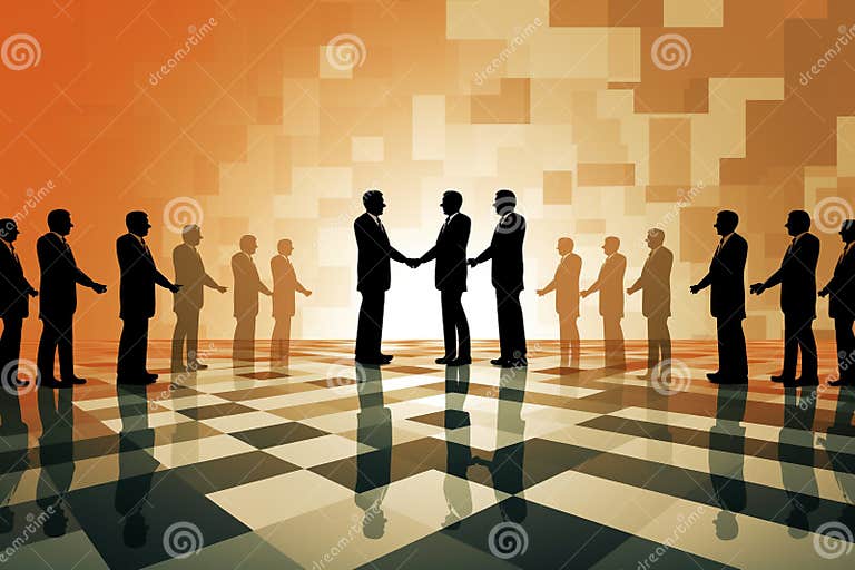 An Abstract Representation of Negotiation Dynamics Stock Illustration ...